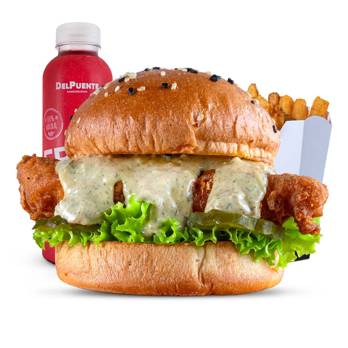 Combo Chicken Ranch Chipotle - Hamburguesas Del Puente